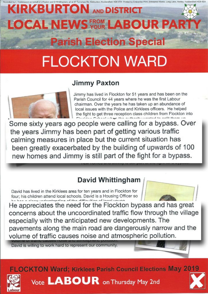 Political Support | Flockton Bypass